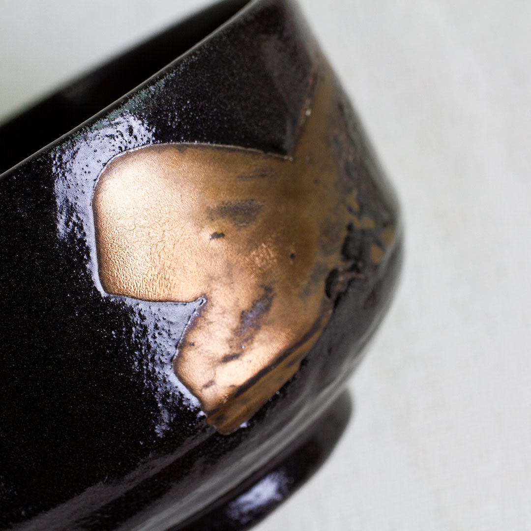 HIROMI Bronze Brushstroke Matcha Tea Bowl Chawan (500ml) - Purematcha ...