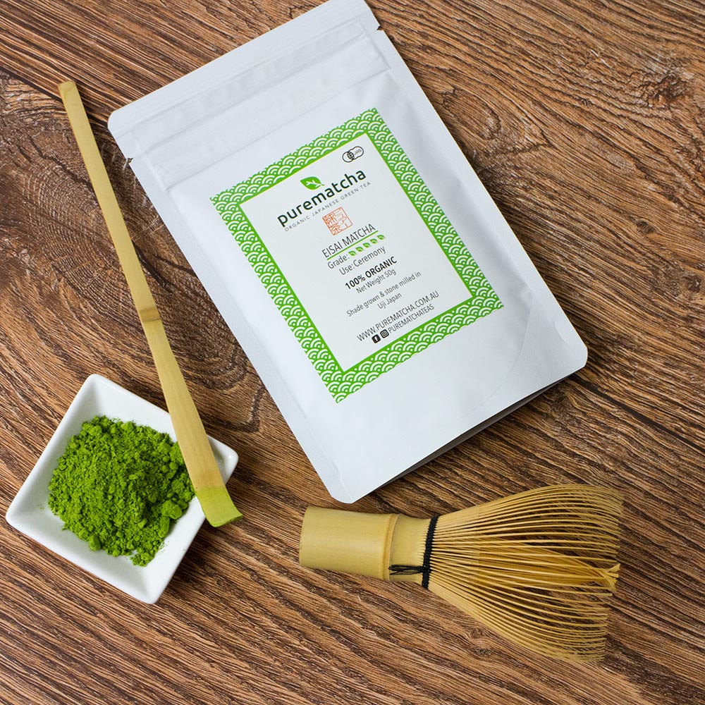 100g Organic Ceremonial Green Tea Matcha Powder Uji Japan - Purematcha ...