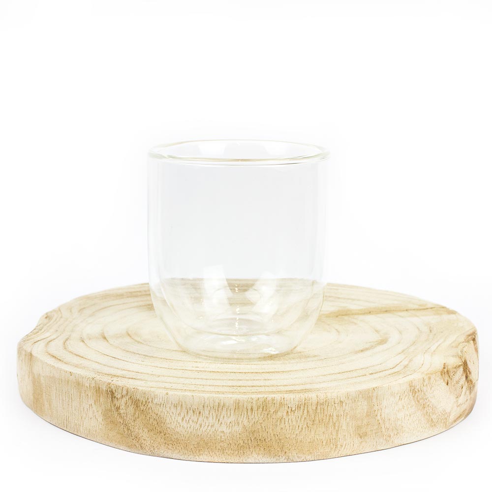 330ml Double Wall Glass Mug (Handleless Glass)– Purematcha Australia