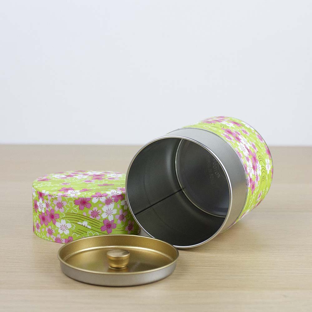 SAKURA Green 200g Washi Wrapped Tea Canister (Wide)– Purematcha Australia